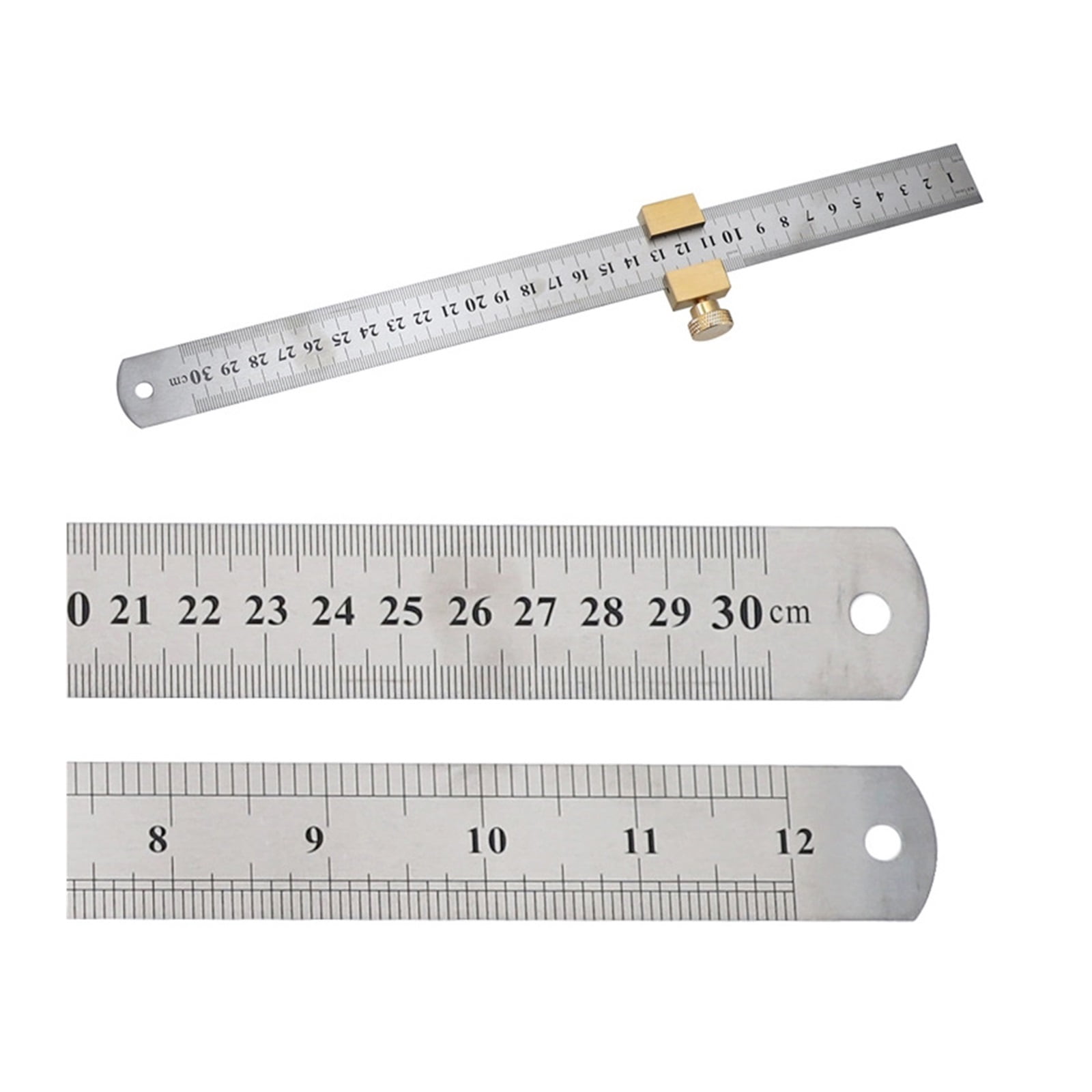 Steel Ruler Positioning Block Brass Angle Scriber Line Marking Gauge ...