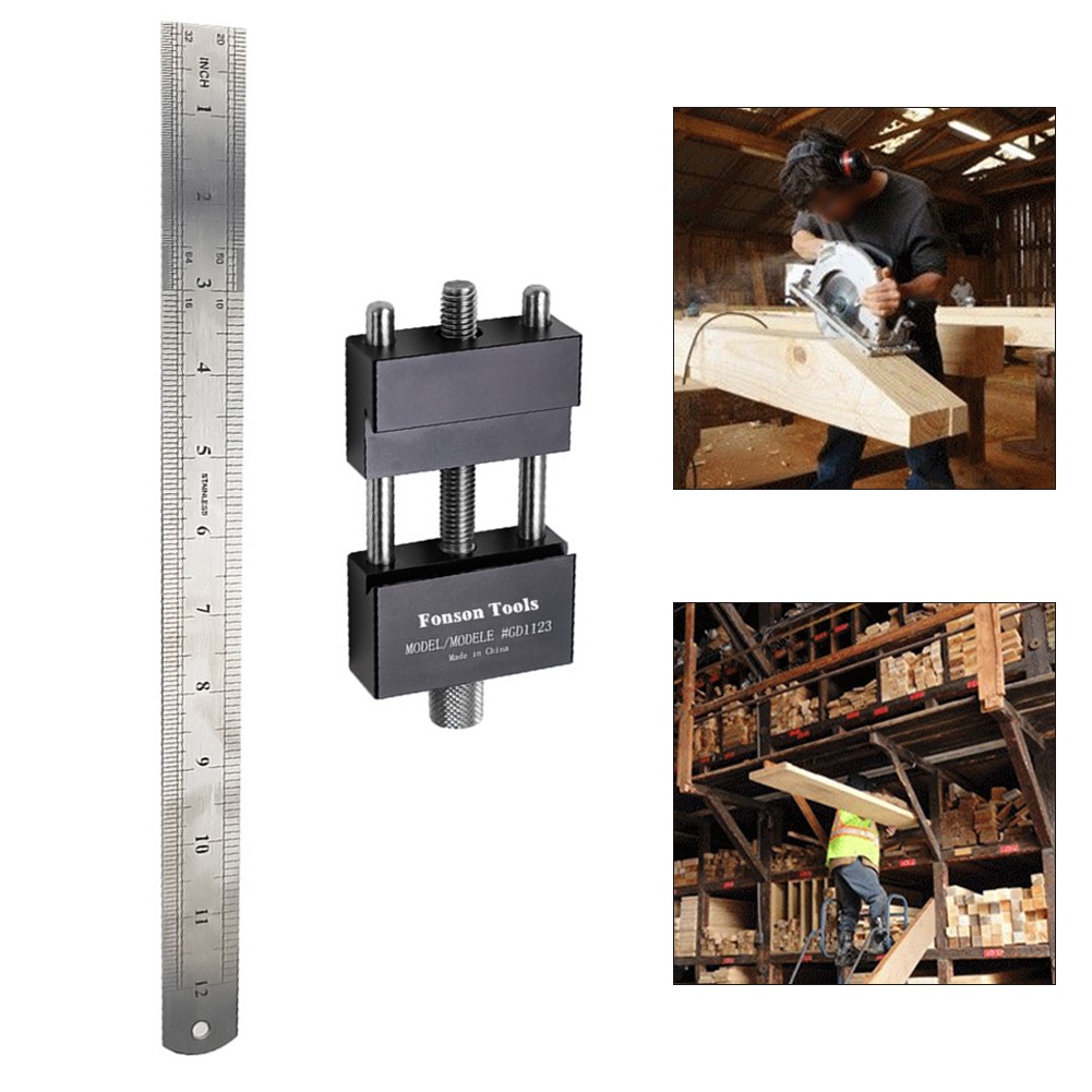 Steel Ruler Positioning Block Scriber Line Marking Gauge For ...