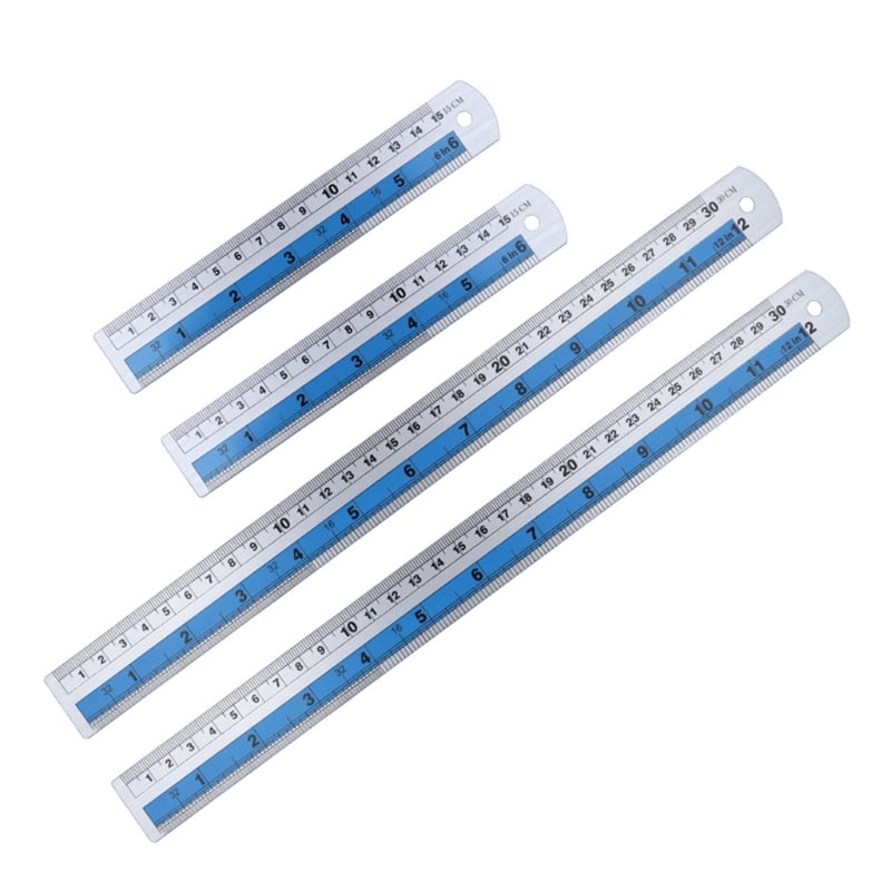 Steel Ruler Set for Precise Work in Office Home Smooth Accurate ...
