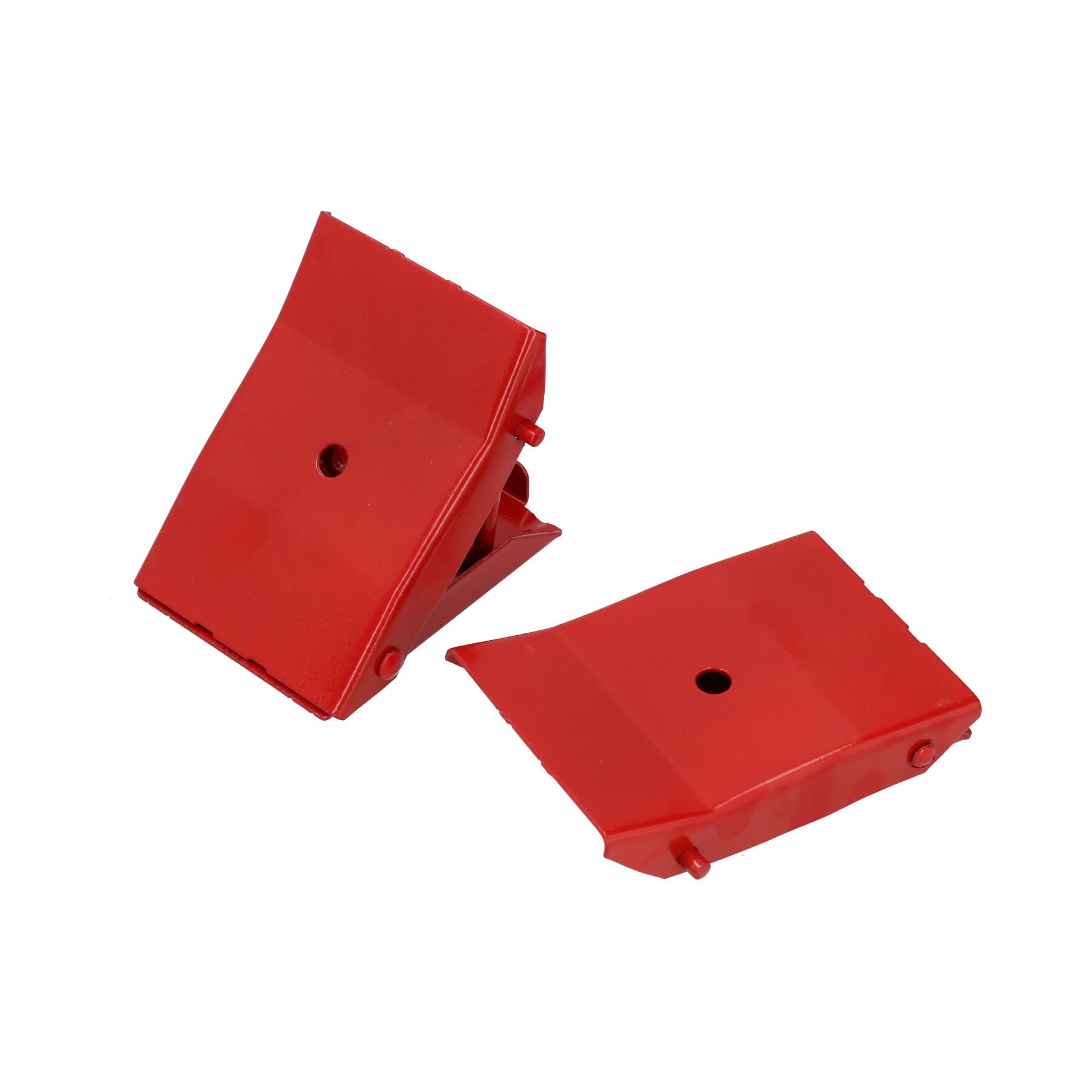 Steel Safety Wheel Chocks Blocks Trailer Caravan Horsebox Motorhome ...