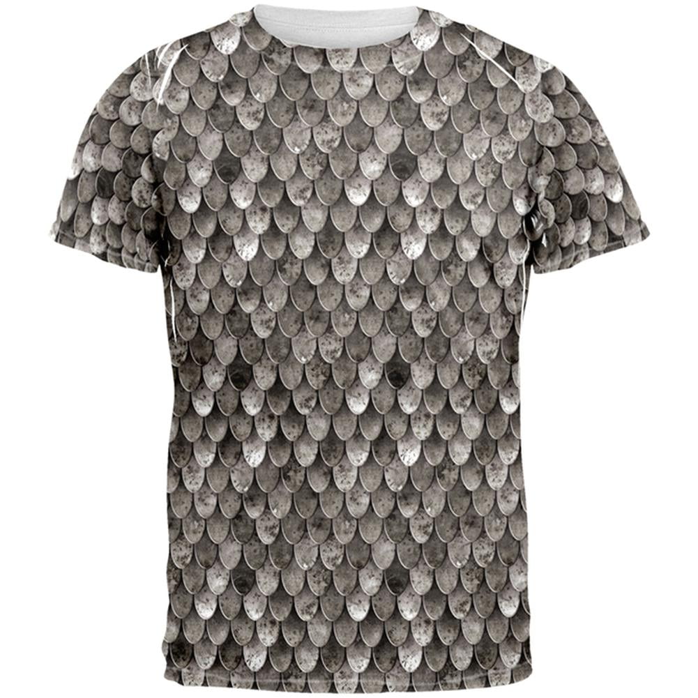 Steel Scale Armor Costume All Over Adult T-Shirt - Large - Walmart.com