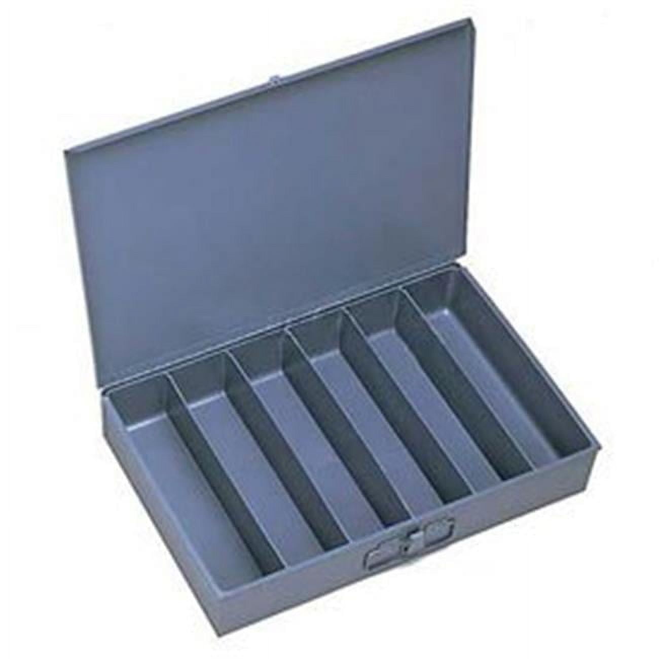 Steel Scoop Compartment Box Gray - 6 Vertical Compartments - Pack of 4 ...