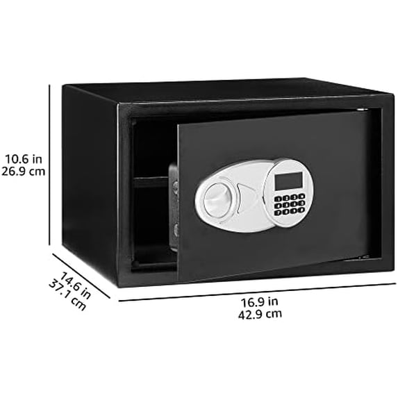 Steel Security Safe and Lock Box with Electronic Keypad, Easy to Use ...