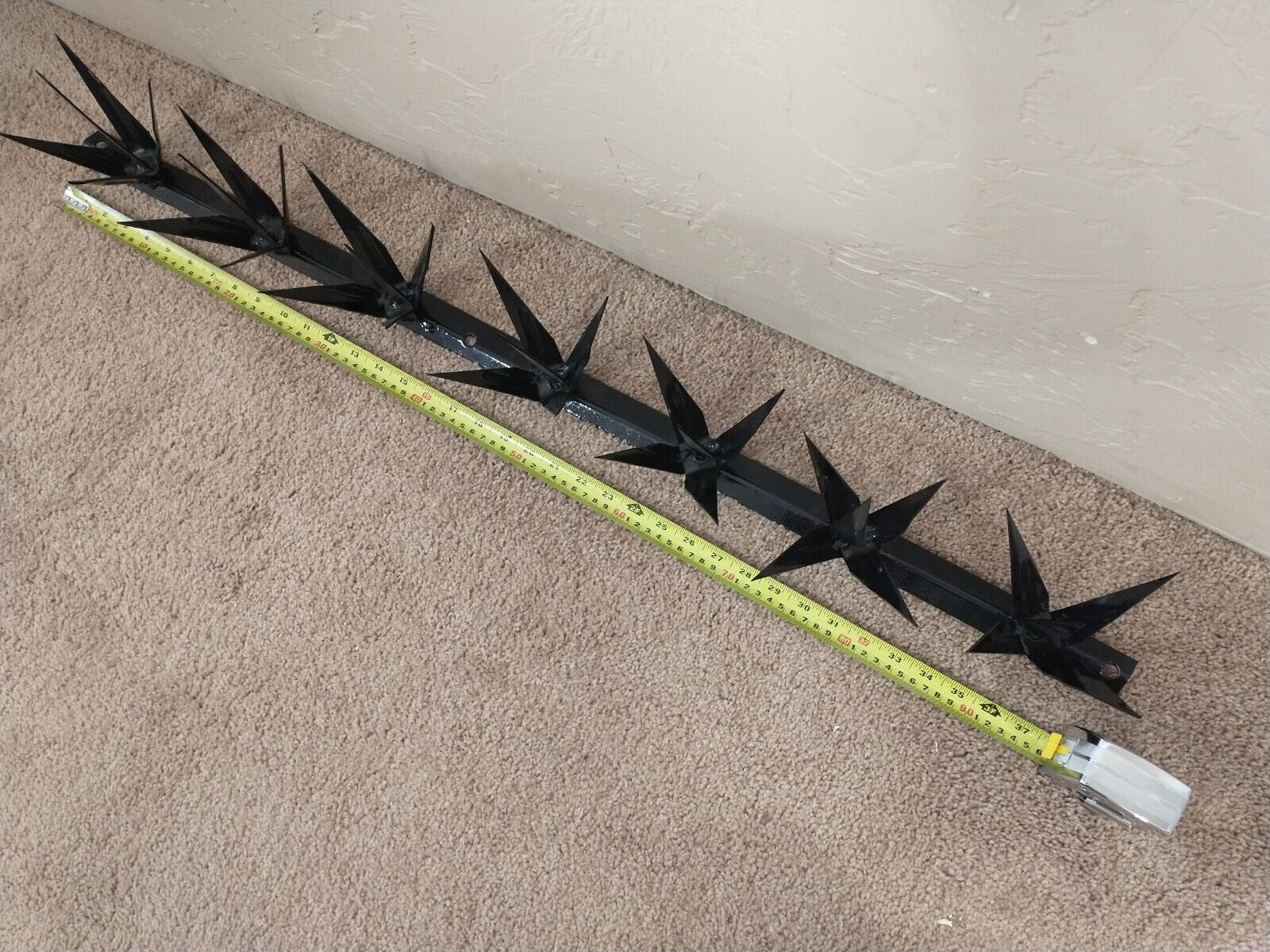 Steel Security Wall Spikes, Anti-Climb Metal 3.25 feet long total, 5 ...