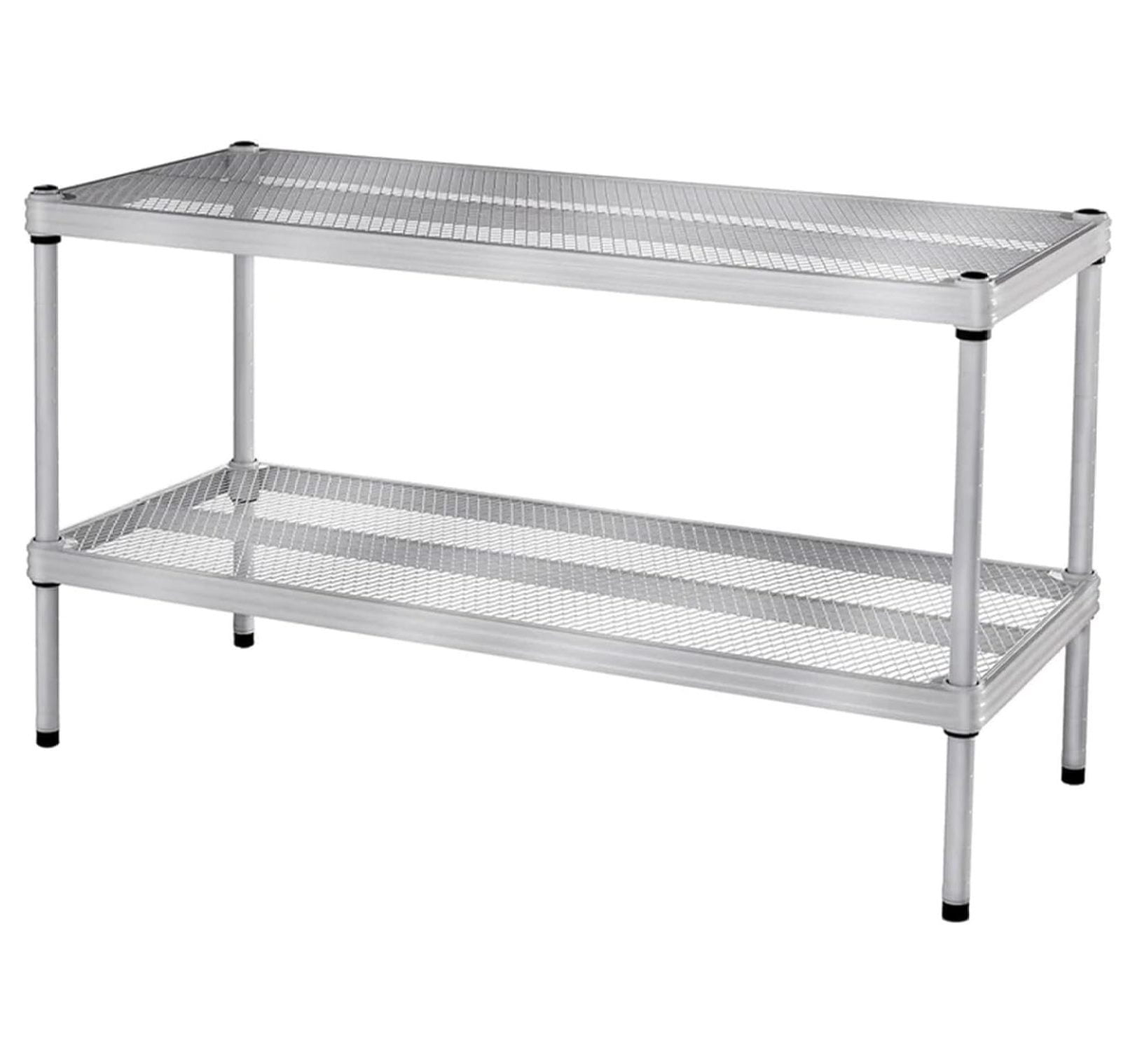 Steel Shelving Rack 2-Tier, 440lb Capacity - MeshWorks Garage Shelves ...