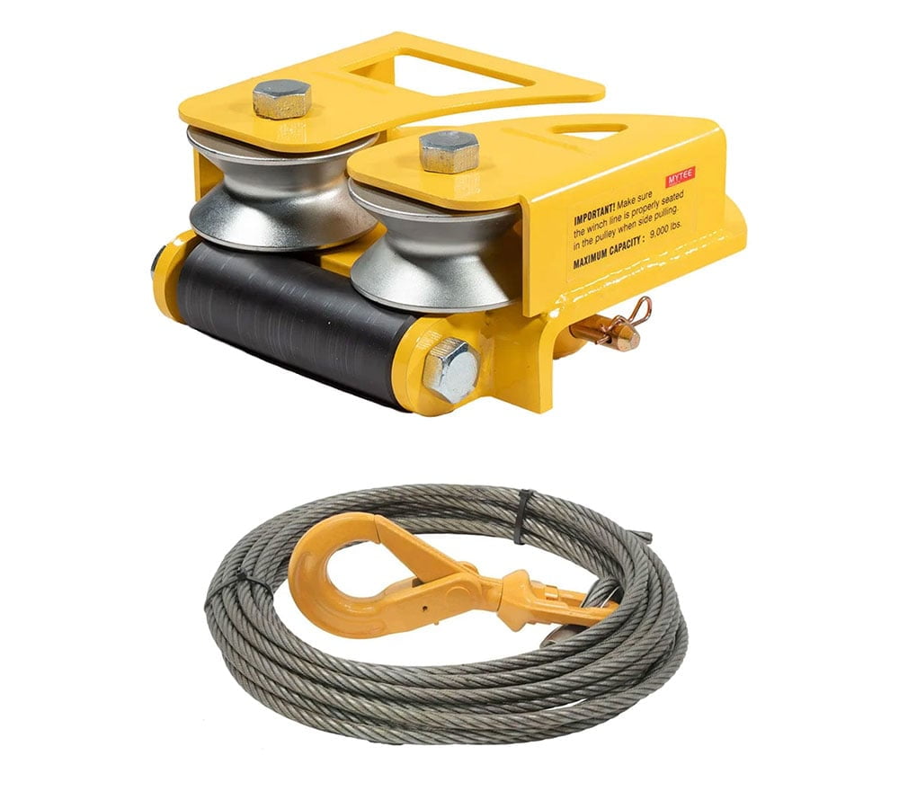 Steel Side Puller Recovery Tool with 3/8" x 50' Swaged Winch Wire ...