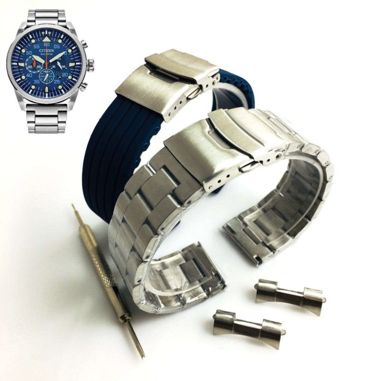 Steel & Silicone Replacement Watch Band B620-A143C02 Citizen Avion ...