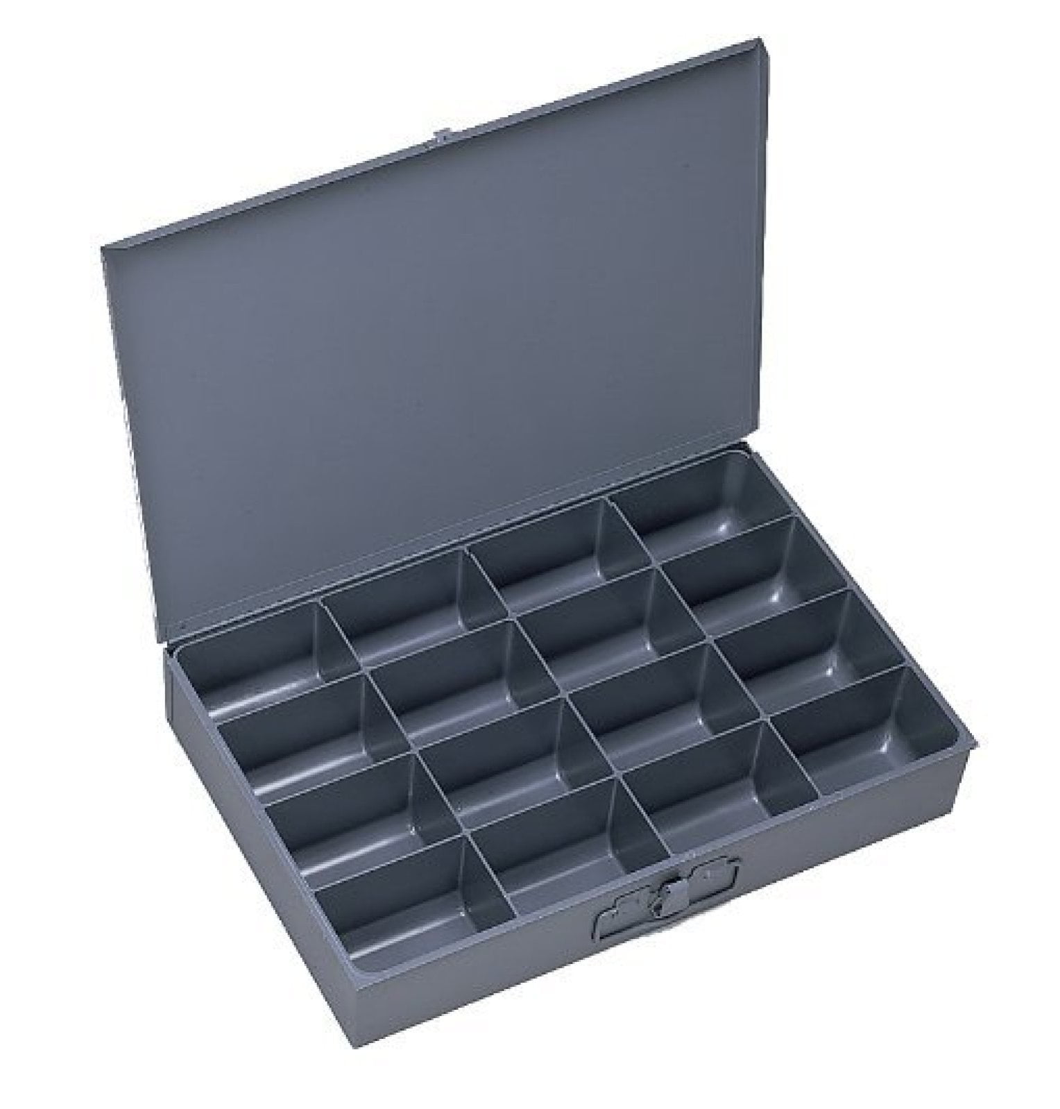 Steel Small Parts Organizer Box - 16 Compartment Storage Container, 13 ...