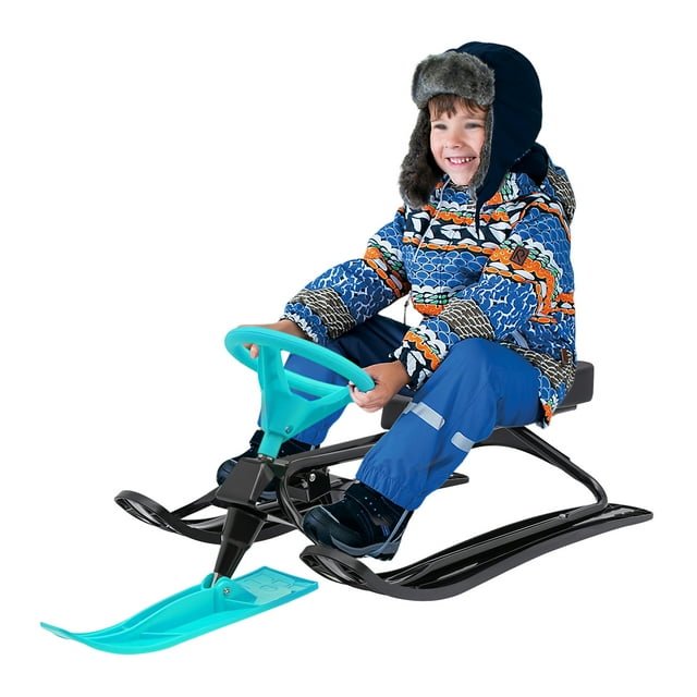 Steel Snow Racer Sled for 3-15 Years Old Kids Snow Runner Bike Sled ...