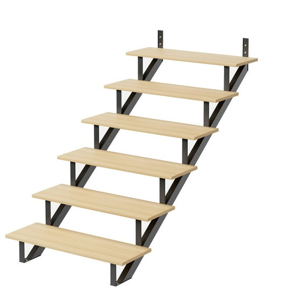 Steel Stair Riser 2 Pack, 6 Step Stair Stringer for Deck Height 49.6 in ...