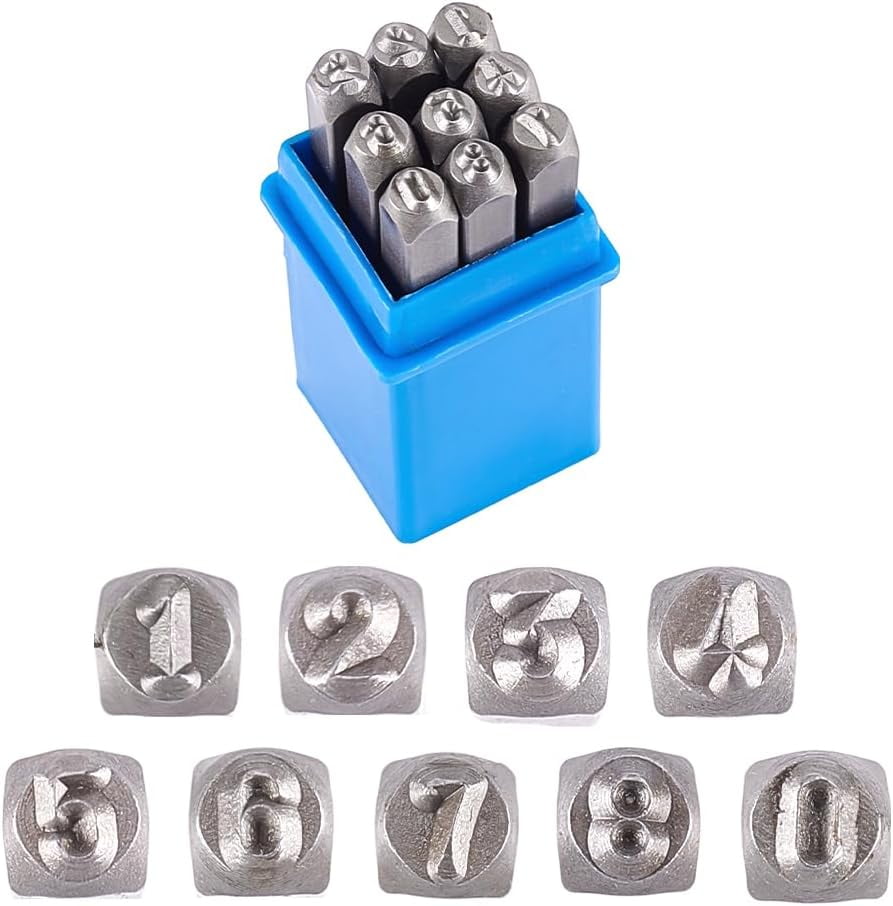 Steel Stamps for Imprinting Metal Plastic Wood Leather Number Patterns ...