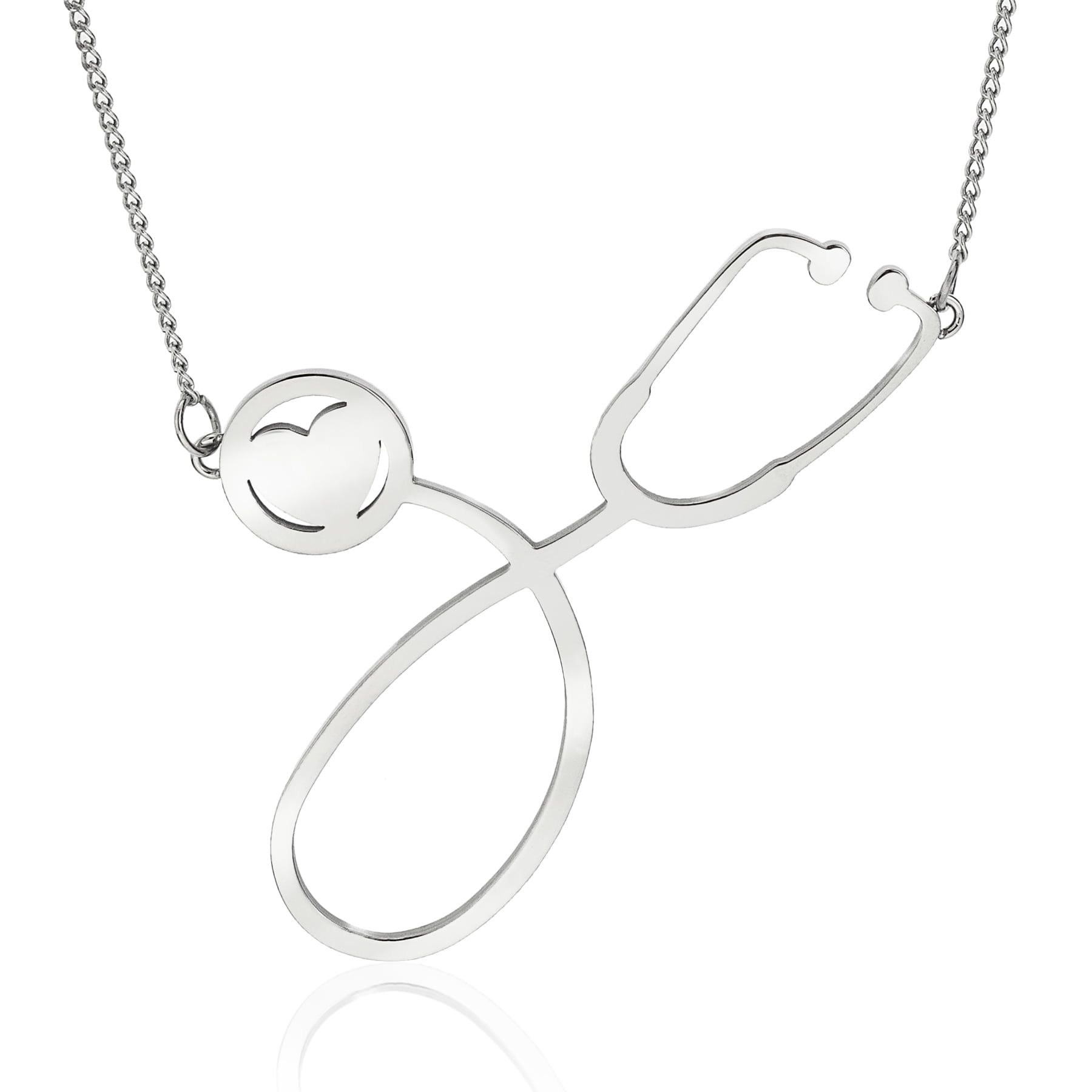 Steel Stethoscope Pendant Necklace - Nurse Appreciation Gift - Walmart.com