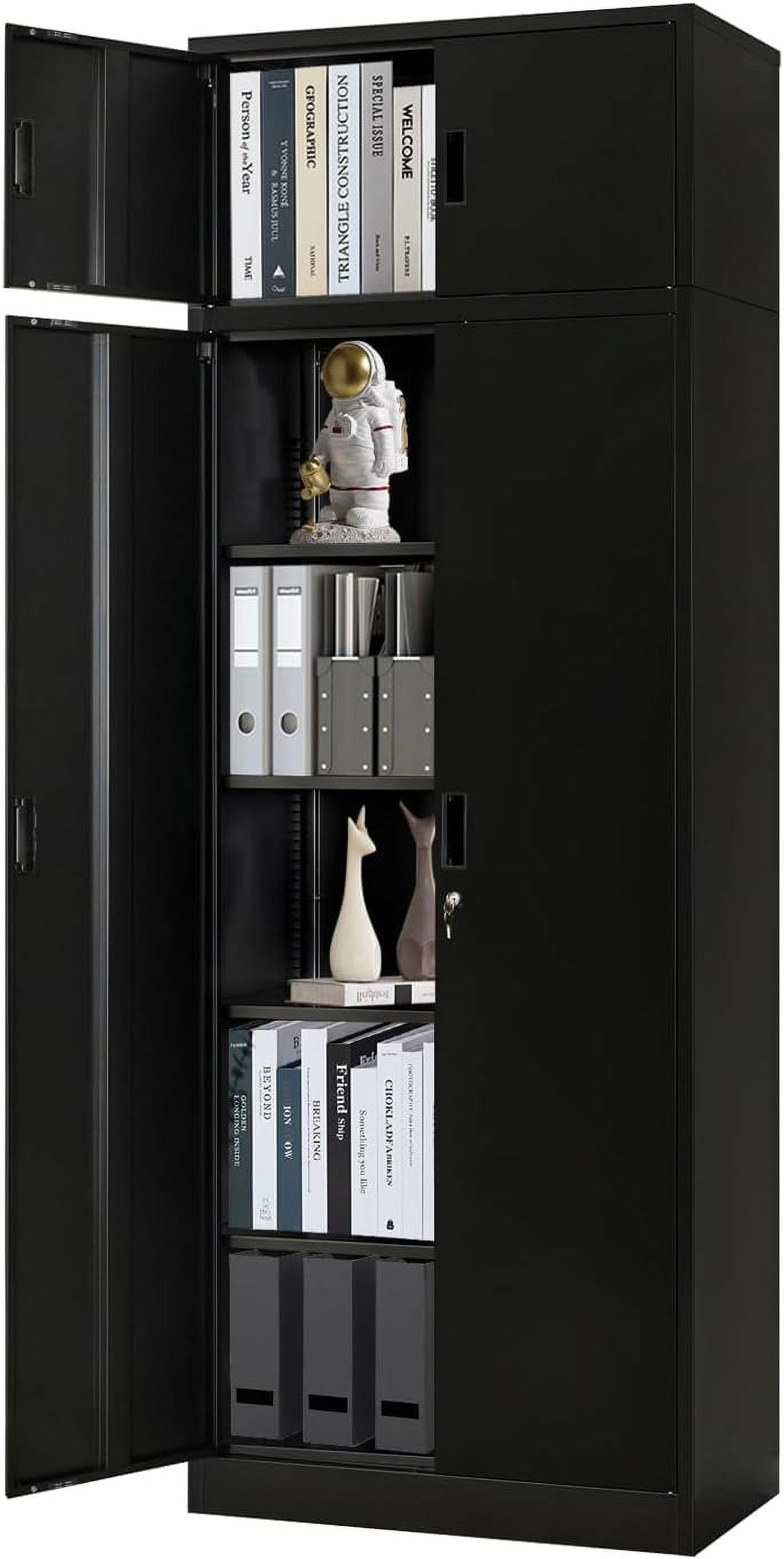 Steel Storage Cabinet, 87" Tall Large Locking Metal Storage Cabinet ...