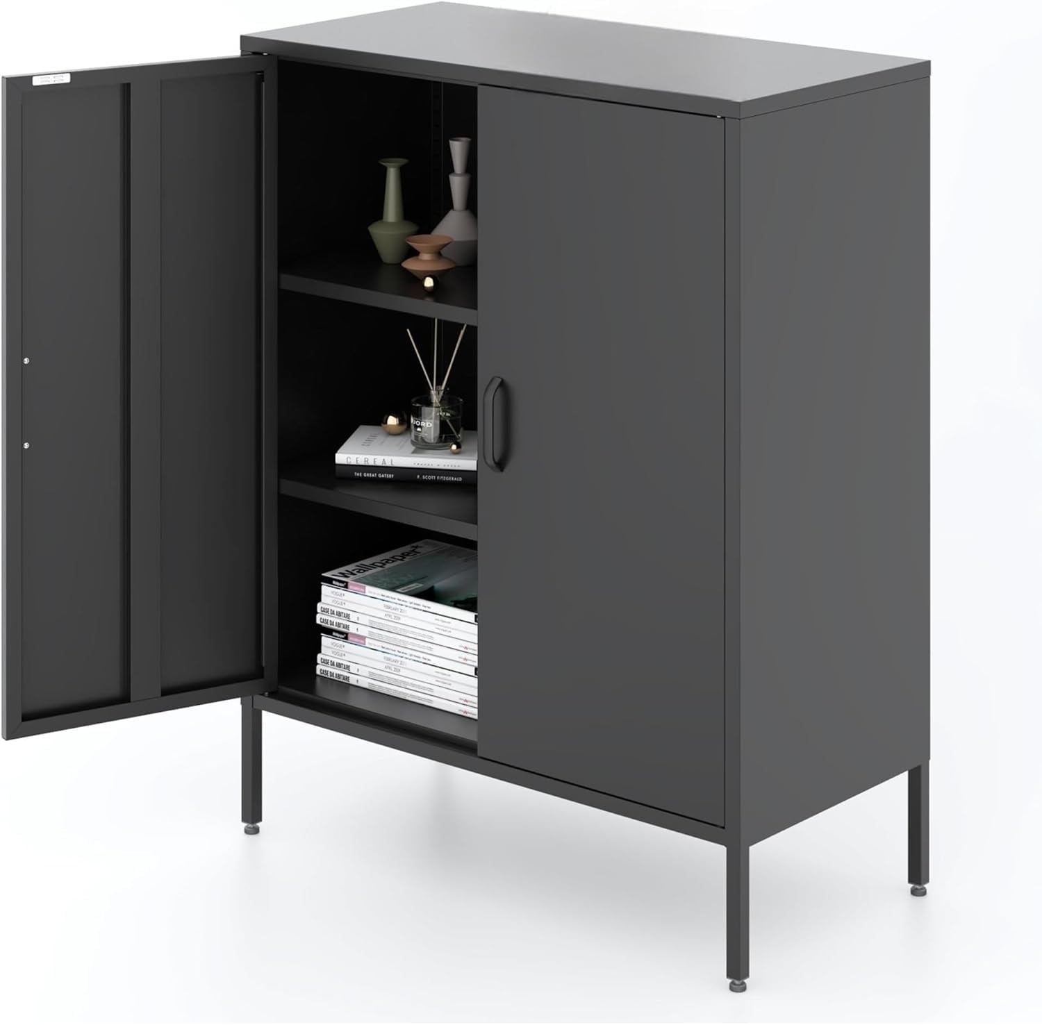 Steel Storage Cabinet, Metal Office Locker,Separate Kitchen Cupboard ...