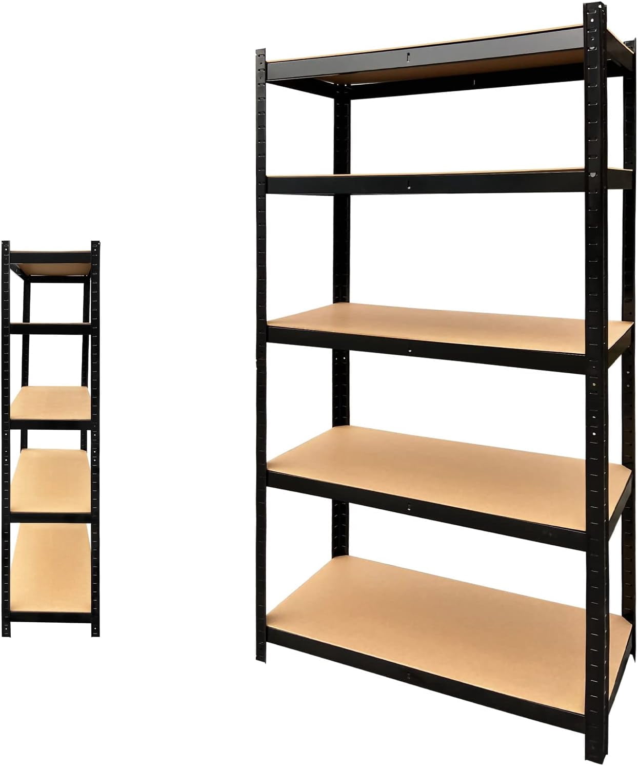 Steel Storage Rack, Heavy Duty Metal Frame 5-Tier Garage Shelf MDF ...