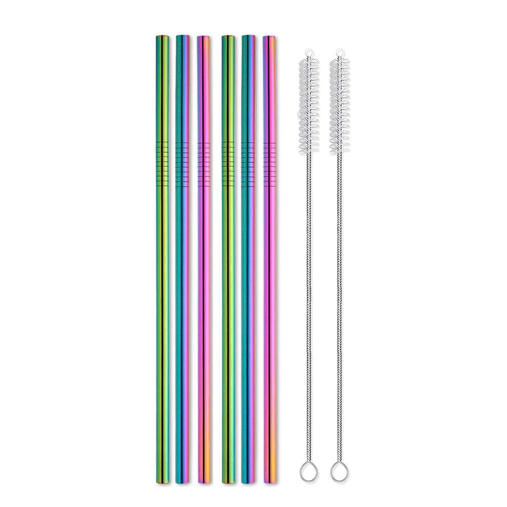 Steel Straw,Reusable Steel Metal Straws with Brush,Environmentally Cup ...