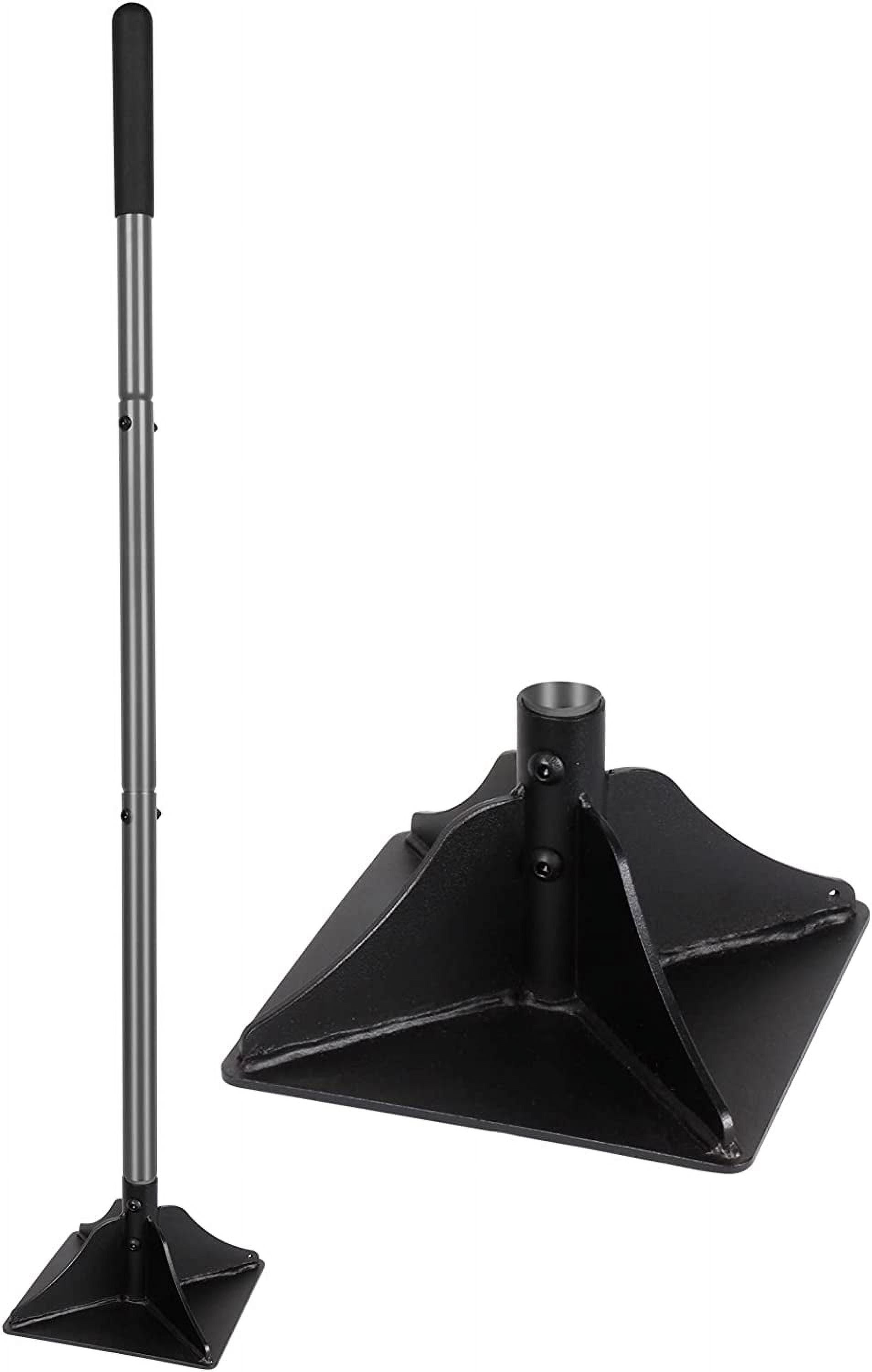 Steel Tamper 48 inch Steel Handle 10"x10" Garden Tamper with Rubber ...