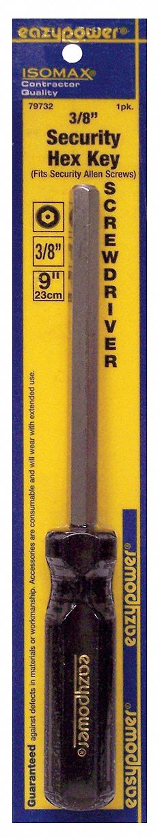 Security Hex Screwdriver,3/8 In - Walmart Business Supplies