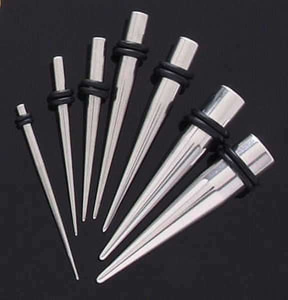 Steel Tapers EAR STRETCHING KIT plug Set 0g-14g ear -8pc set - Walmart.com