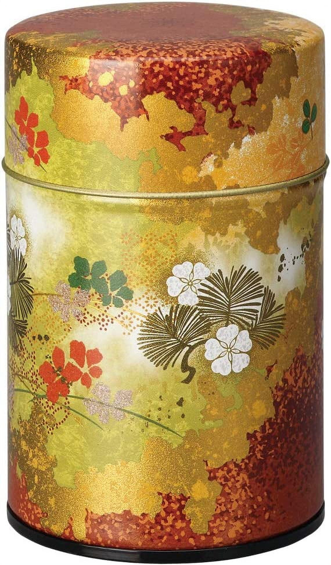 Steel Tea Caddy Can for Tea Leaf 3.5 oz 100 g Grace Brown - Walmart.com