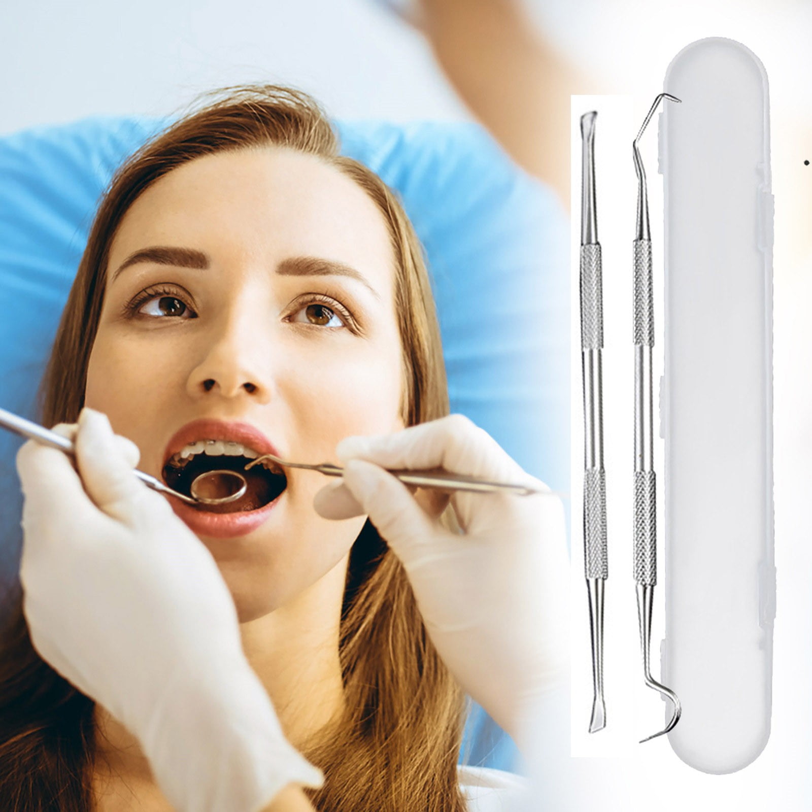 Steel Teeth Cleaning Tools For Personal Using Hygiene Kit With Pick ...