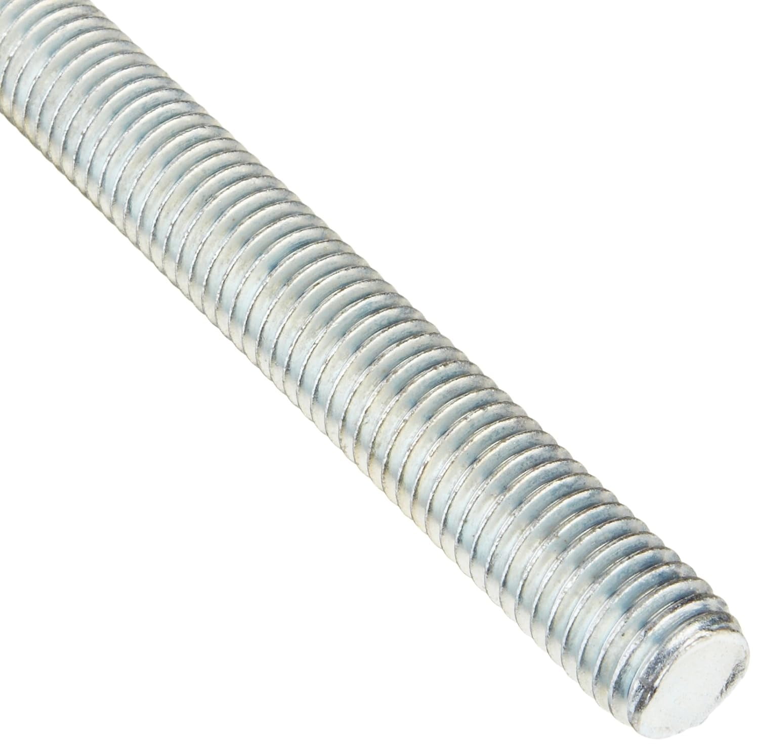 Steel Threaded Rod, Zinc Plated, 5/8"-11 Thread Size, 12" Length, Right ...
