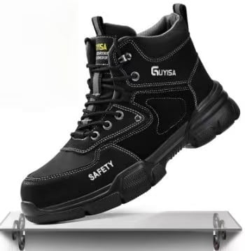 Steel Toe Boots for Men Work Boots Slip Resistant Safety Shoes ...