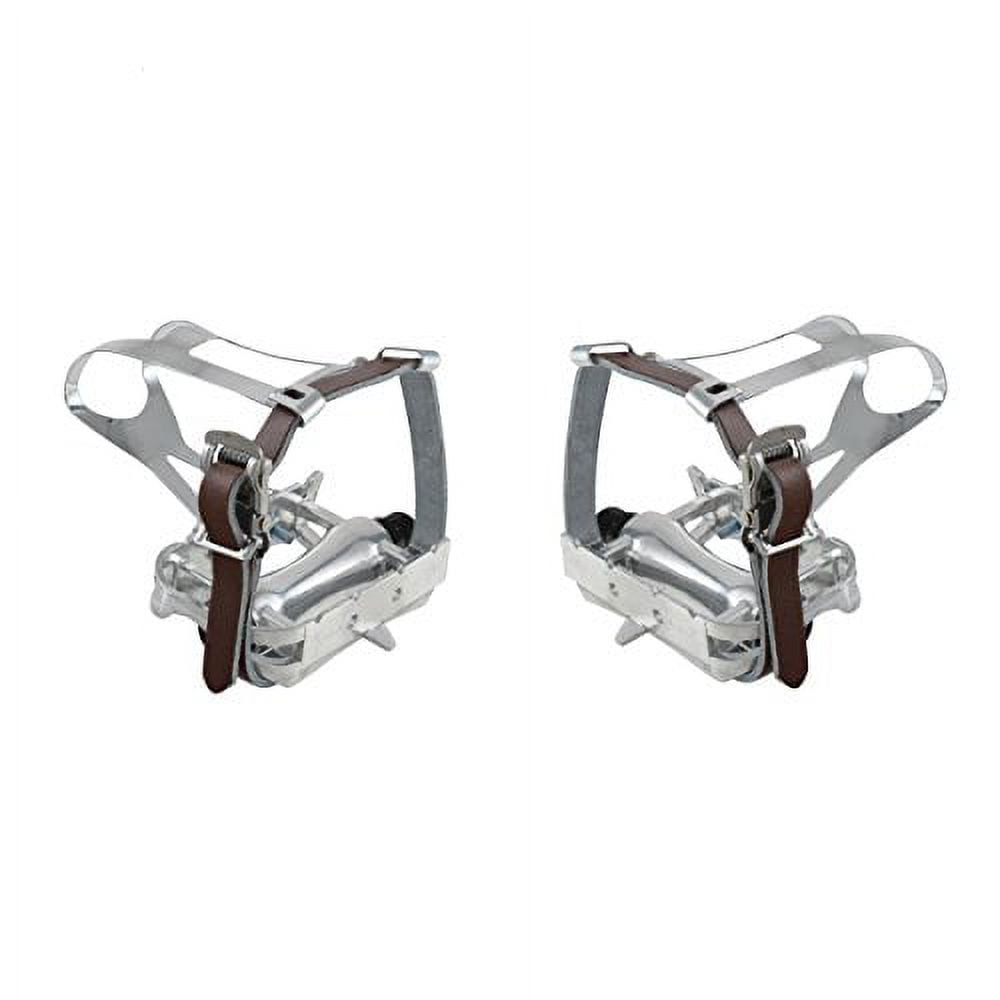 Steel Toe Clip with Brown Leather Straps - Walmart.com