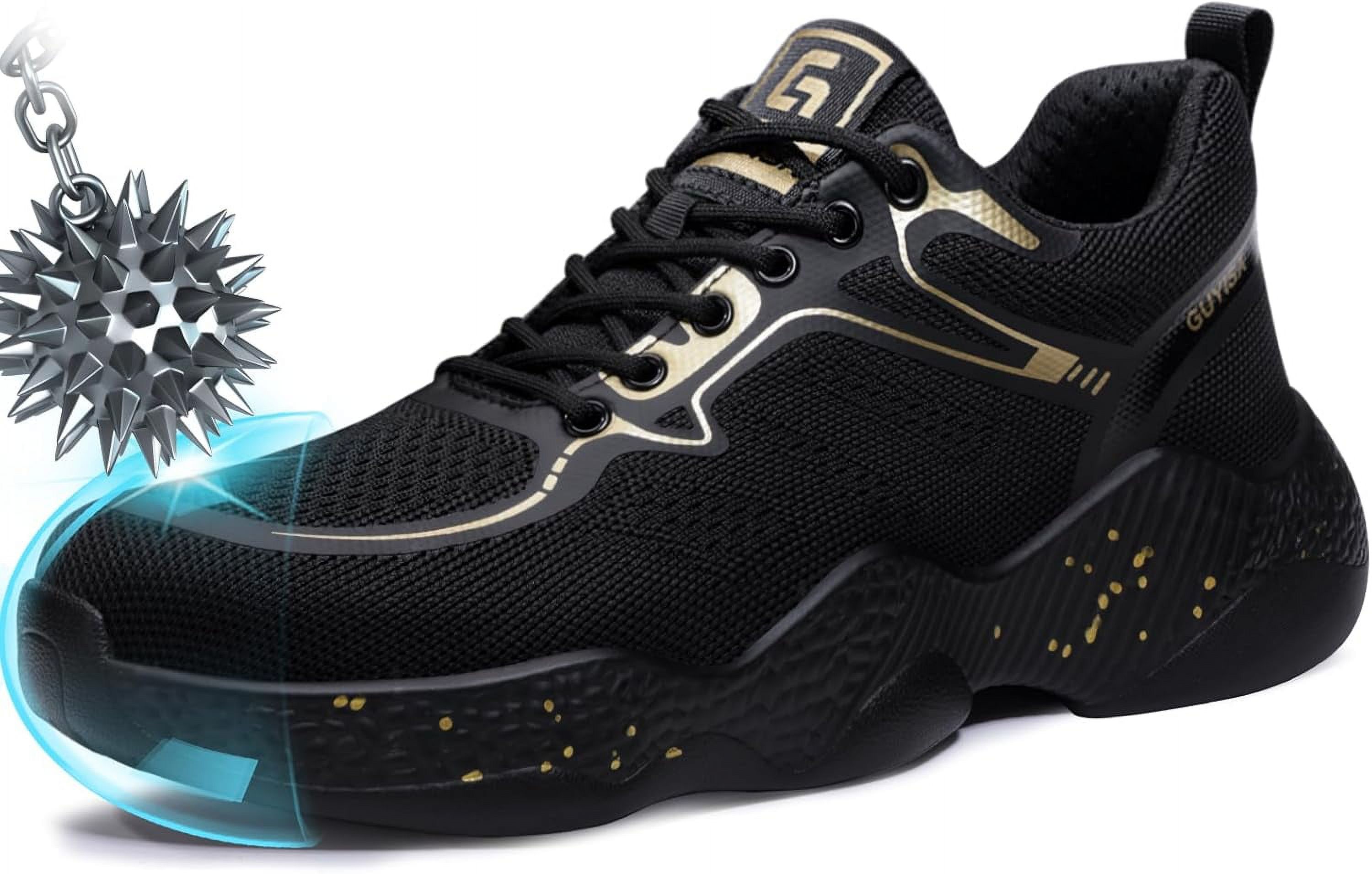 Steel Toe Shoes for Men Breathable Work Shoes Lightweight Steel Toe ...