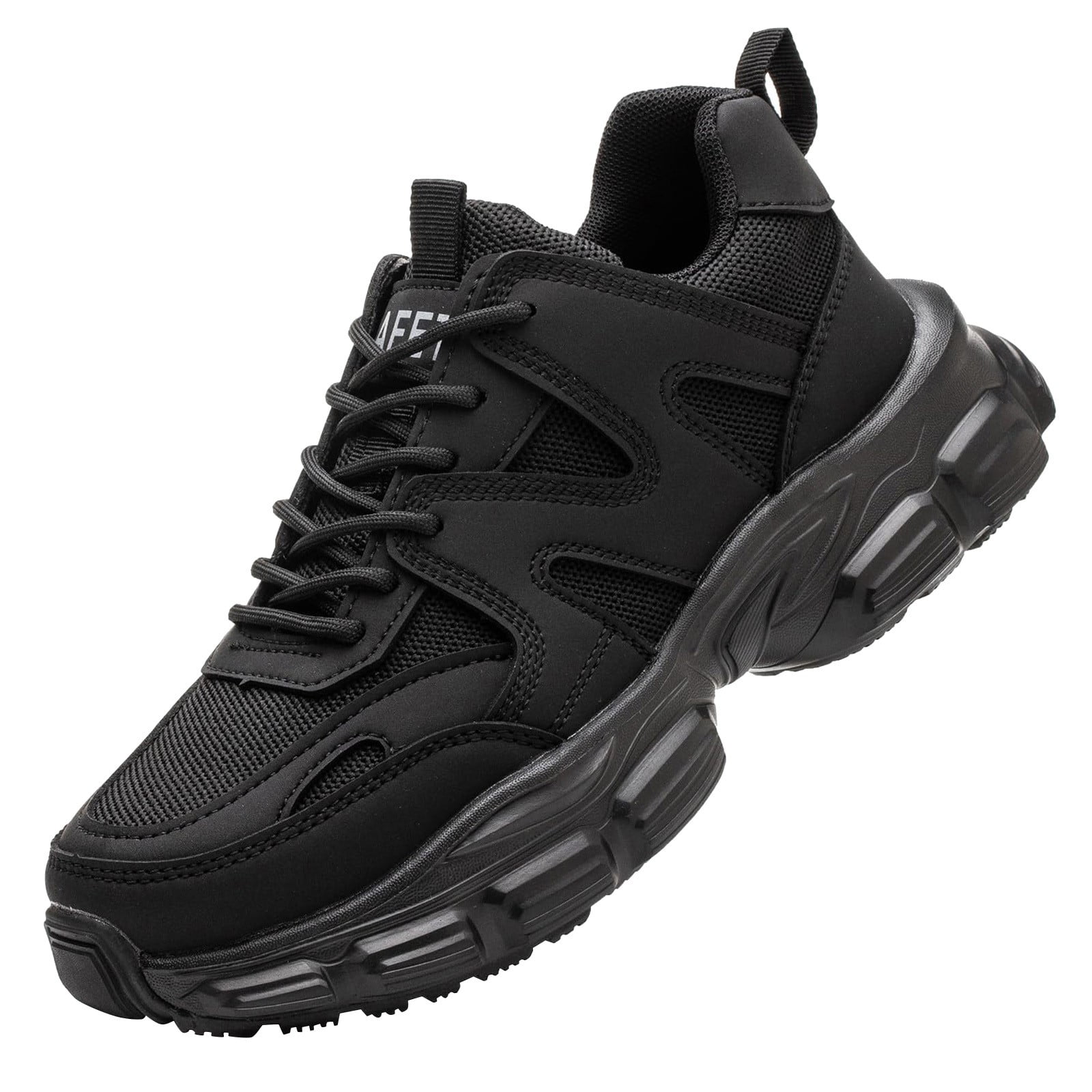 XIMIN Steel Toe Shoes for Women Men Wide Non Slip Composite Work ...