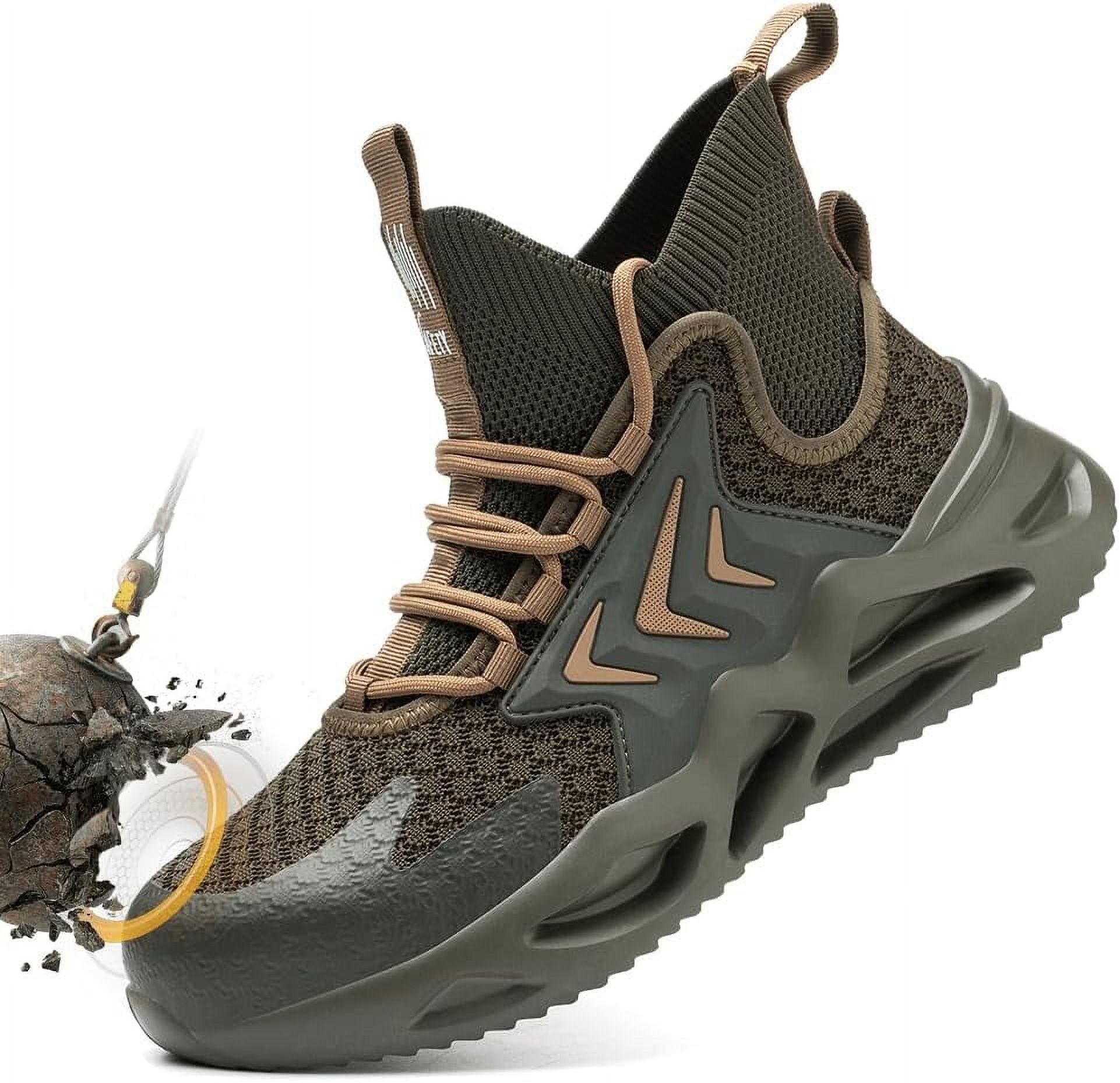 Steel Toe Shoes for Men Comfortable Work Safety Shoes Lightweight Steel ...