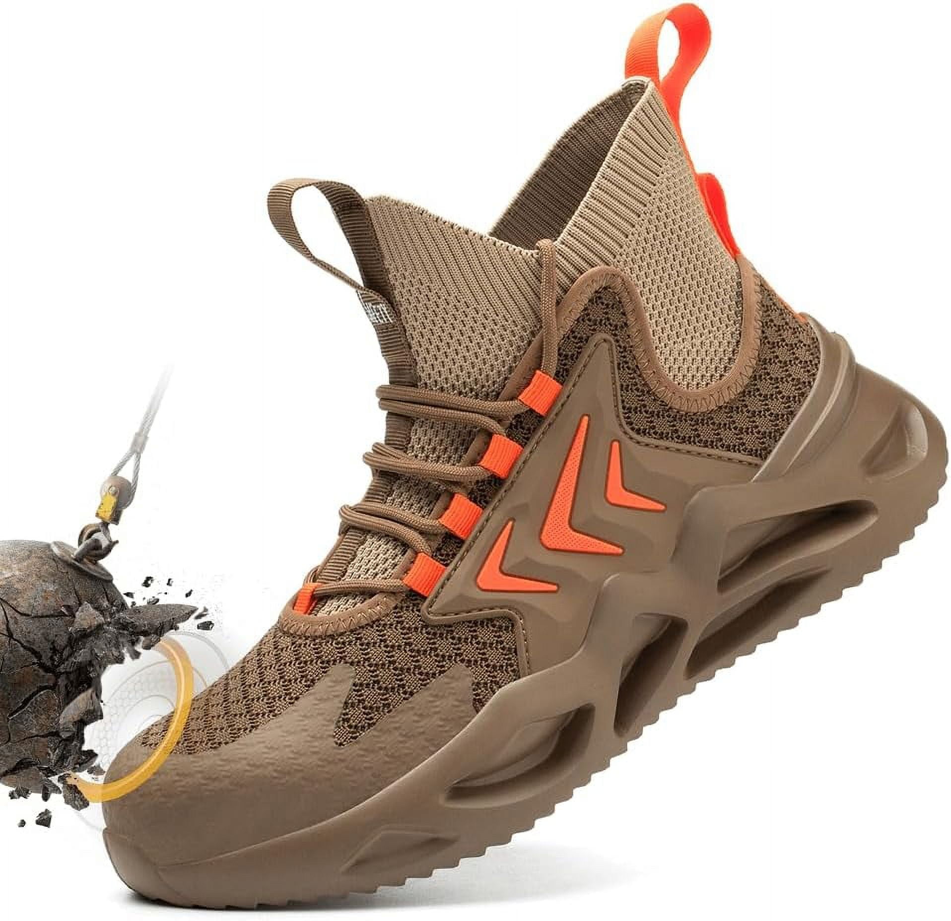 Steel Toe Shoes for Men Comfortable Work Safety Shoes Lightweight Steel ...