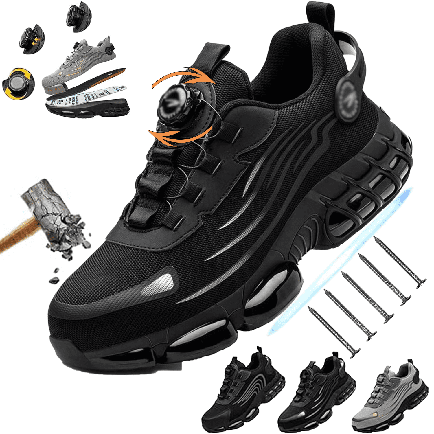 Steel Toe Sneakers for Men,Indestructible Shoes,Men Comfortable ...