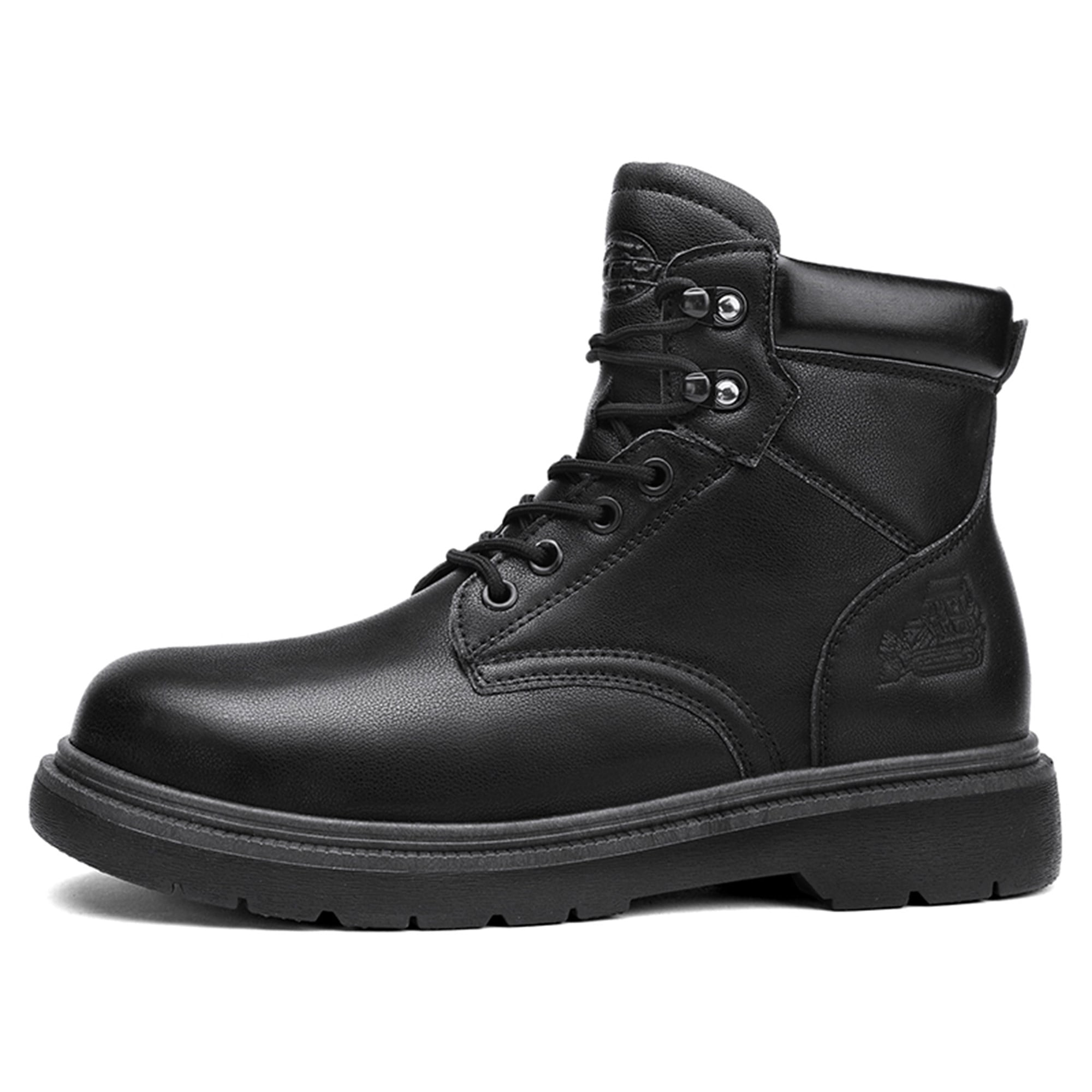 Steel Toe Work Boots for Men Safety Work Shoes Slip Resistant Abrasion ...