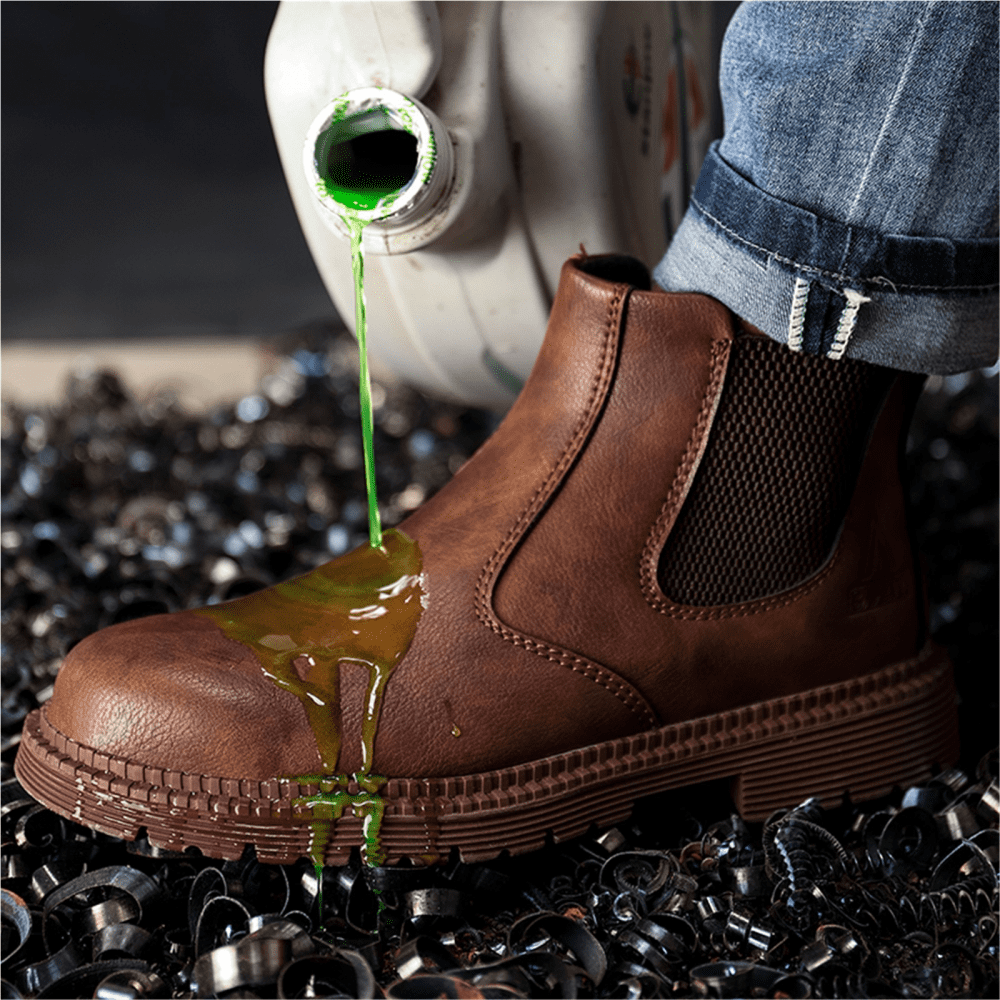 Steel Toe Work Boots for Men Women Leather Safety Shoes Waterproof ...