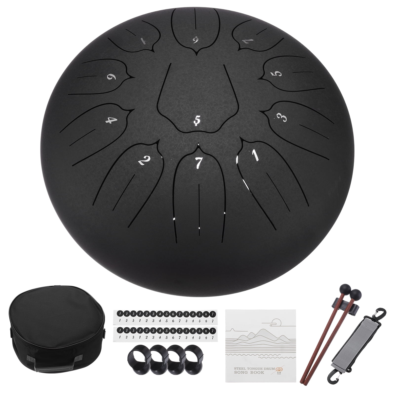Steel Tongue Drum, 12 Inch 11 Notes Steel Hand Drums with Bag, Drum ...