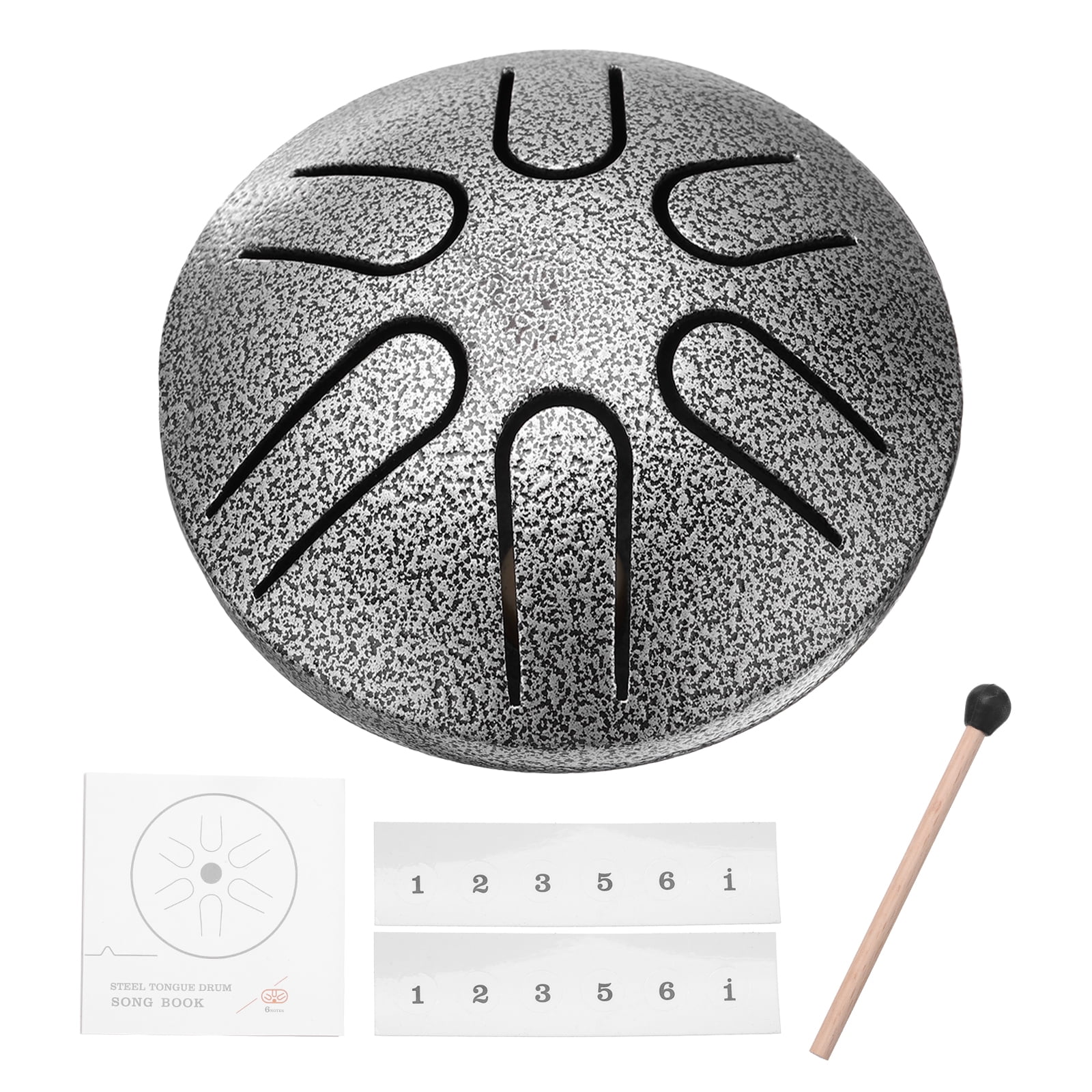 Steel Tongue Drum, 3 Inch 6 Notes Mini Steel Hand Drums with Drum ...