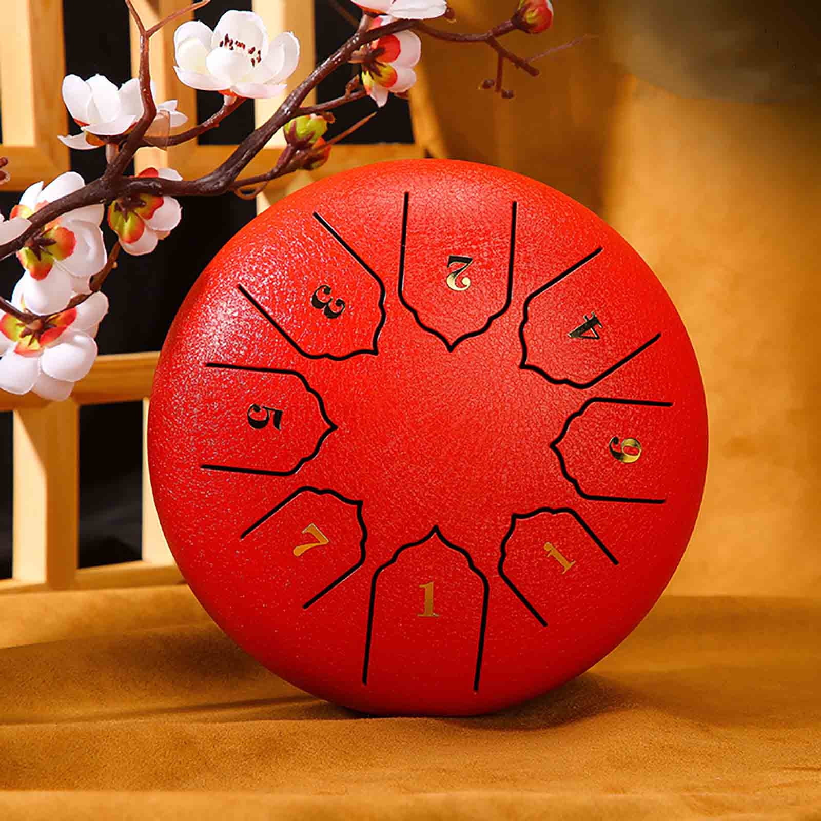 Steel Tongue Drum,6 Inch Buddha Stones Steel Tongue Drum,8 Tone D Major ...
