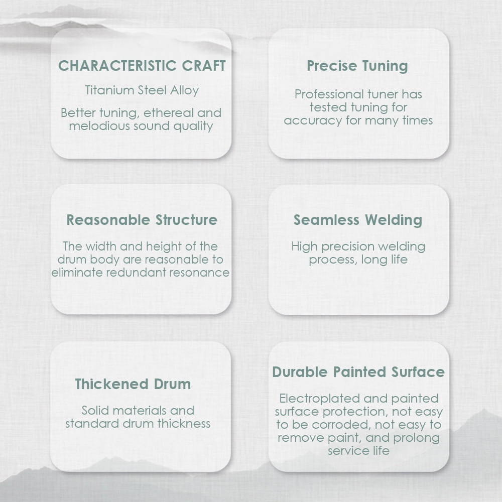 Steel Tongue Drum,Drum With Drum Handpan Drum Picks Percussion ...