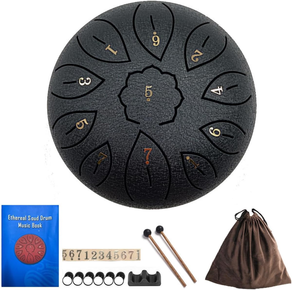 Steel Tongue Drum, Portable Durability Versatile 6 Inch Steel Tongue ...