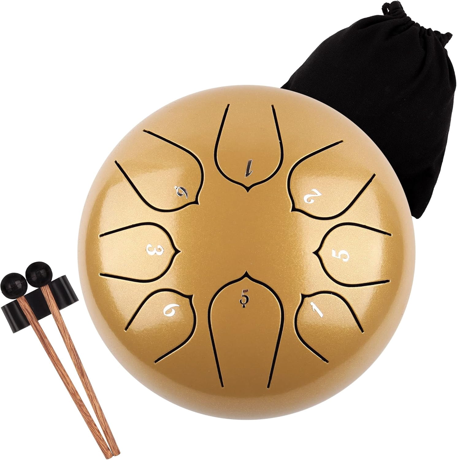 Steel Tongue Drum Rain Chime, 8 Notes 6 inch Rain Drum for Outside When ...