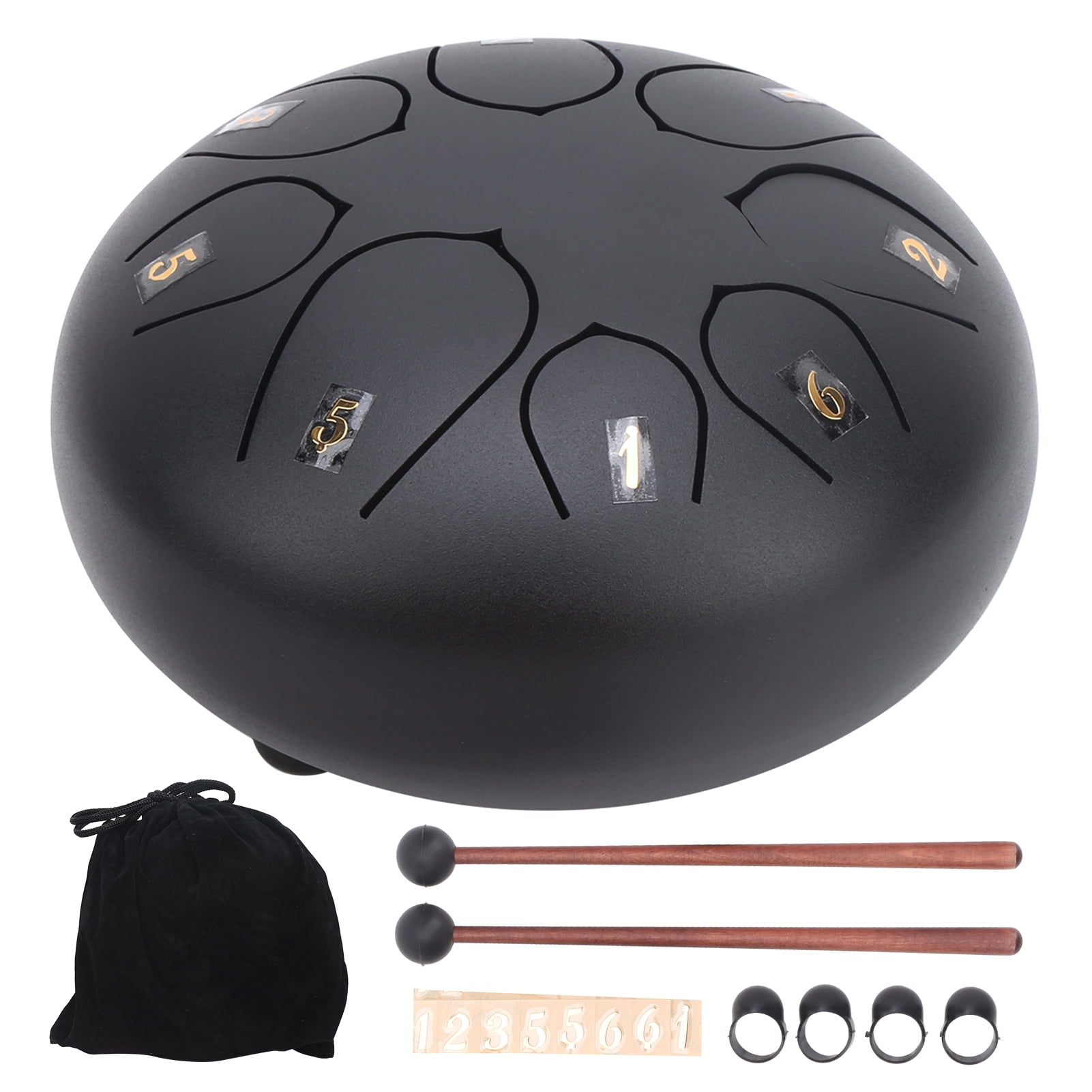 Steel Tongue Drum Round Beginner Percussion Musical Instrument 6inch ...