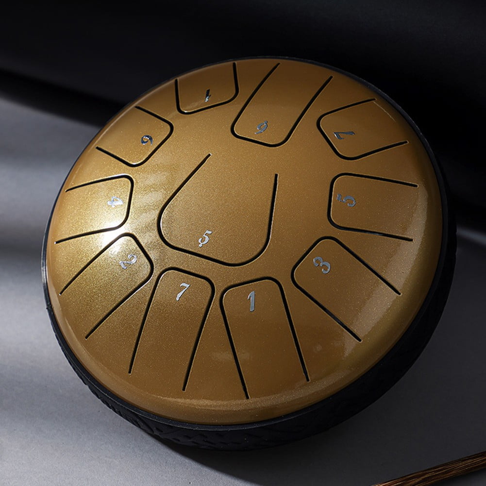 Steel Tongue Drum Set 6 Inch 11 Tune Handpan Drum Percussion Musical ...