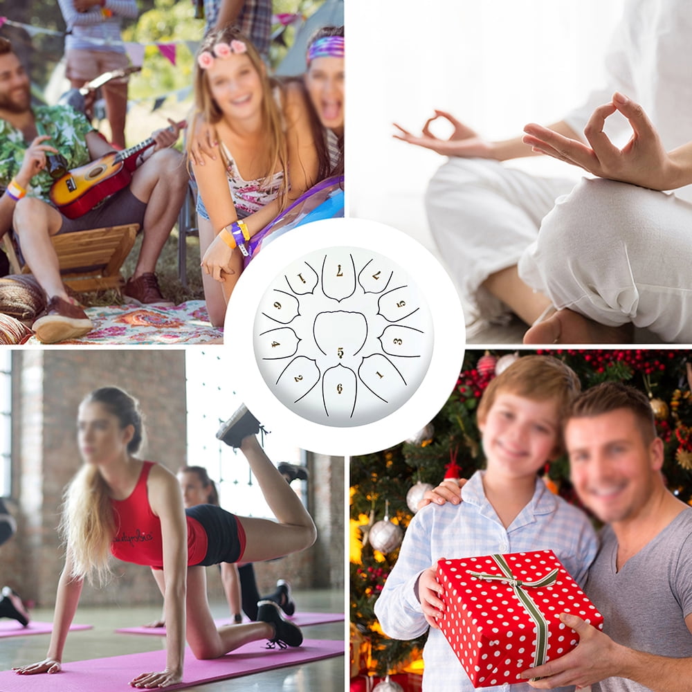 Steel Tongue Drum,Steel Drum Handpan Drum With Drum Mallet 11 Notes ...