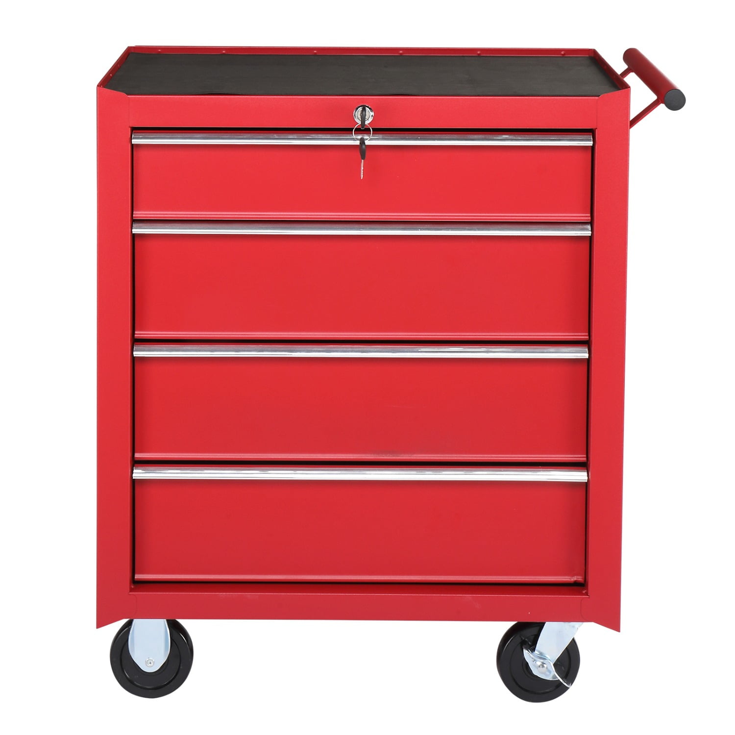 Steel maintenance tool cart single base cabinet 4 drawers 330lb red ...