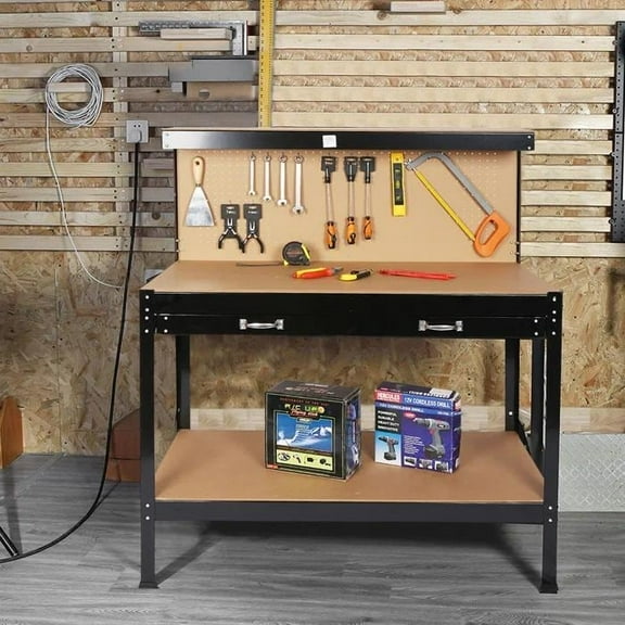 Workbench, Tool Storage Work Bench Workshop Tools Table with Power ...