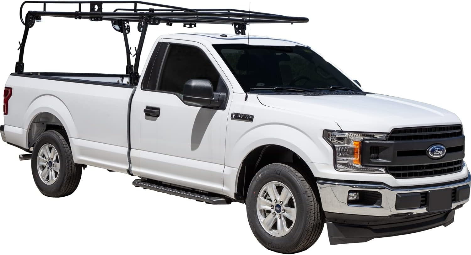 Steel Truck Ladder Rack, 11-1/2 ft, 1000lb Capacity, Black Powder-Coat ...