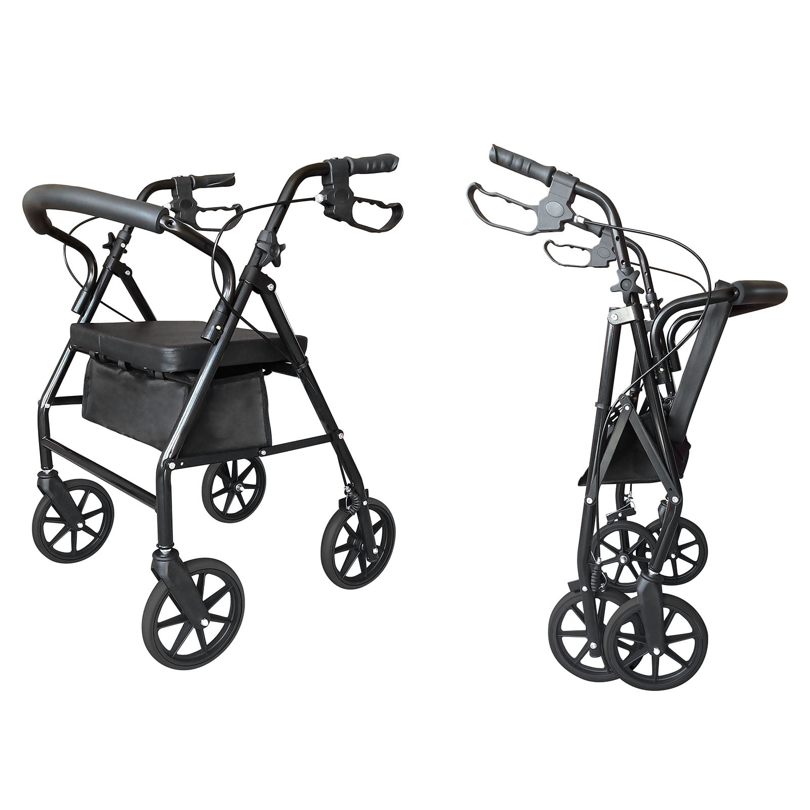 Steel Walker with Wheels Black - Walmart.com