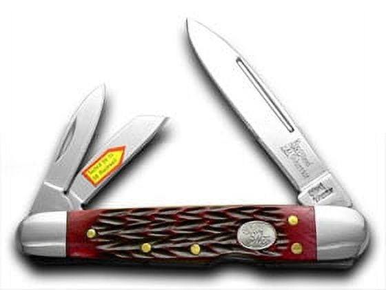 Steel Warrior Red Walnut Bone Lockback Whittler Pocket Knife, 4 Inch ...