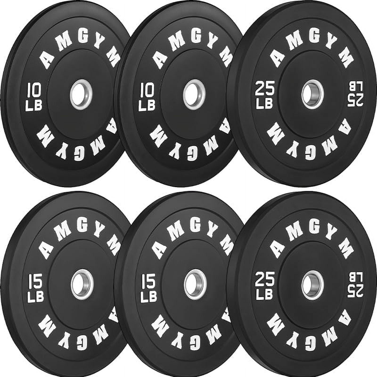 Steel Weight Plates Free Weights Bumper Plates 10-500lbs Rubber Coated ...